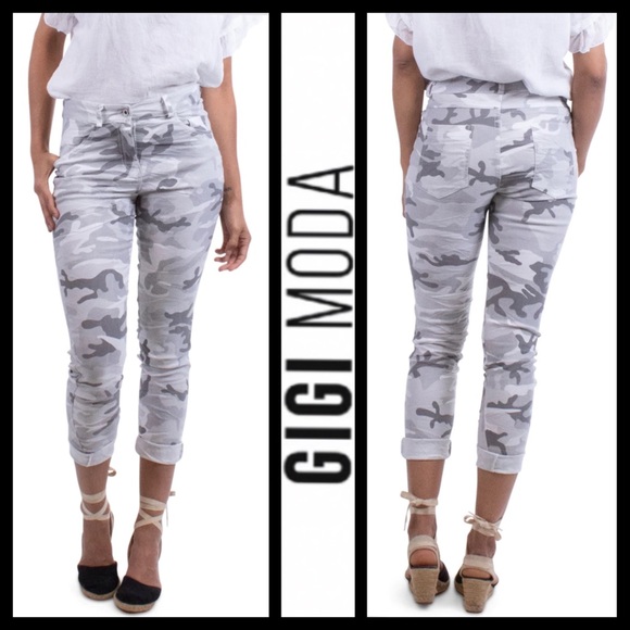 Gigi Moda | Pants & Jumpsuits | Gigi Moda Antonella High Rise Camo ...